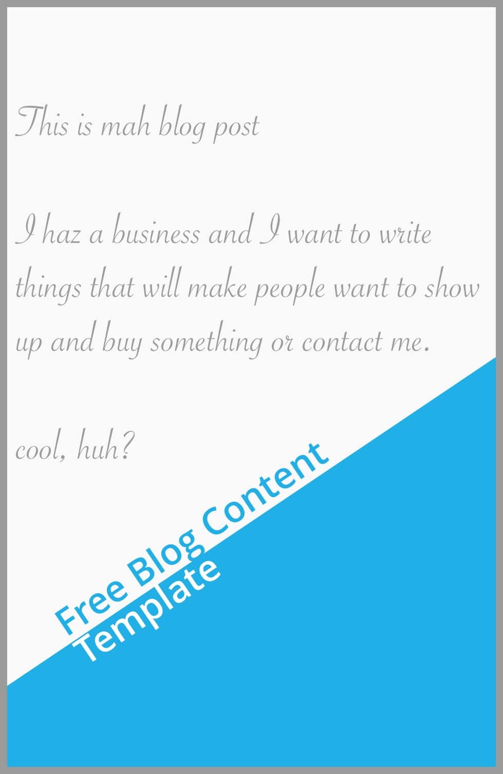 Free Content Template for Blogging Content